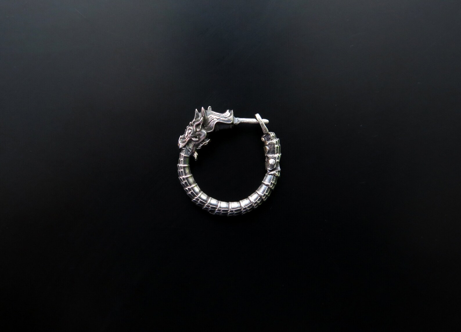 Ouroboros Earring Ouroboros Hoop Earring Dragon Earring - Etsy