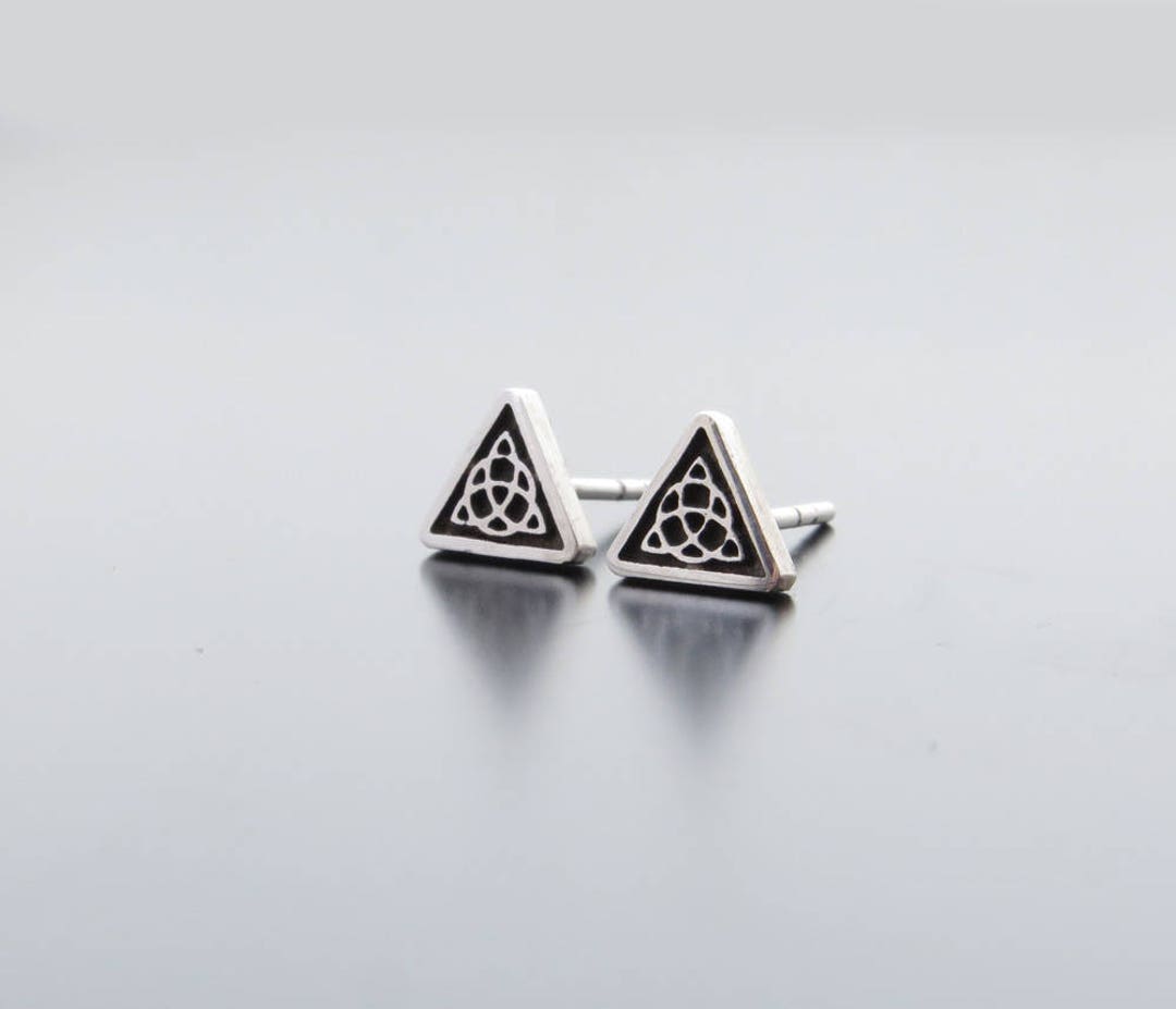 Valknut Earrings Trinity Knot Celtic Knot Silver Studs - Etsy New Zealand
