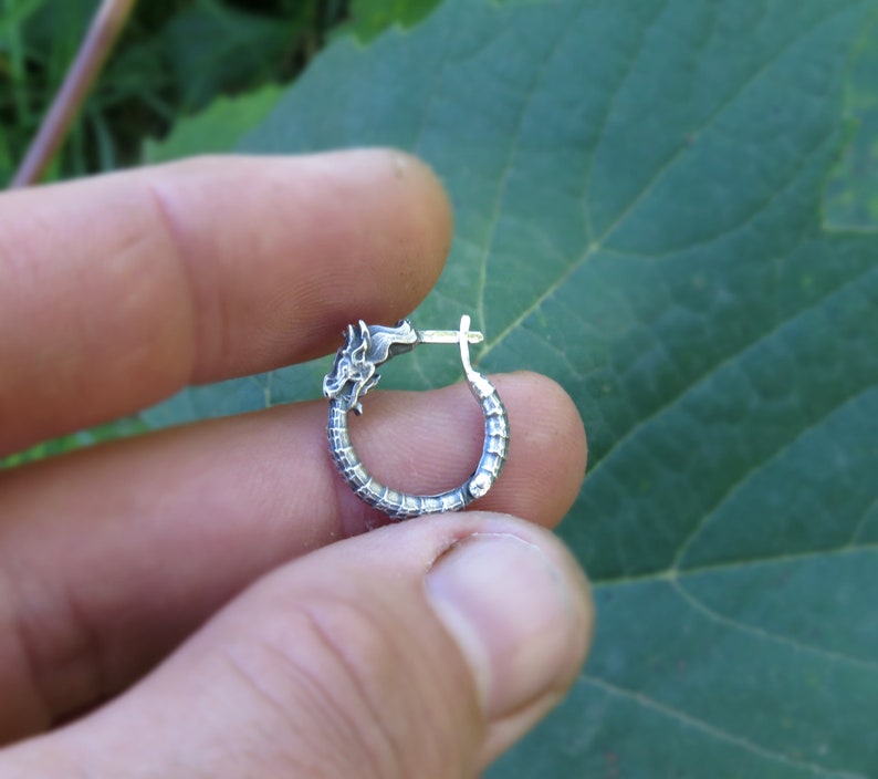 Ouroboros Earring Ouroboros Hoop Earring Dragon Earring - Etsy