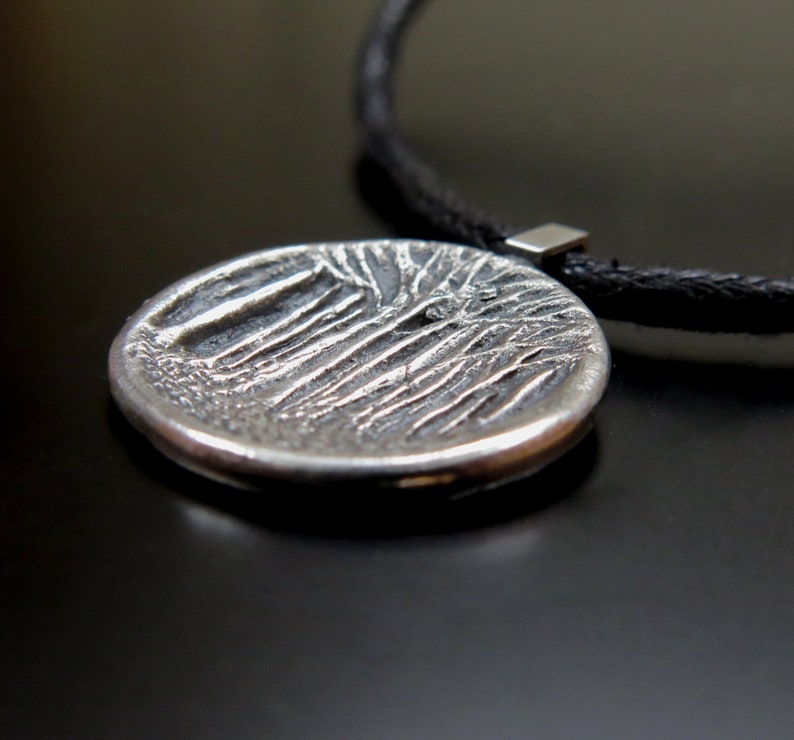 Forest Pendant Sterling Silver Silver Forest Necklace Nature - Etsy