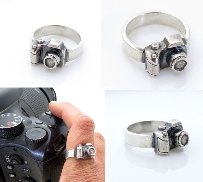 Silver Camera Ring Photographer Gift Camera Ring Camera - Etsy