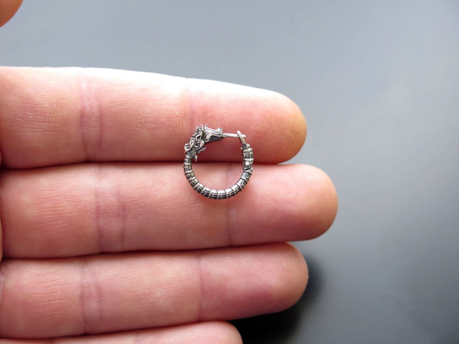 Ouroboros Earring Ouroboros Hoop Earring Dragon Earring - Etsy