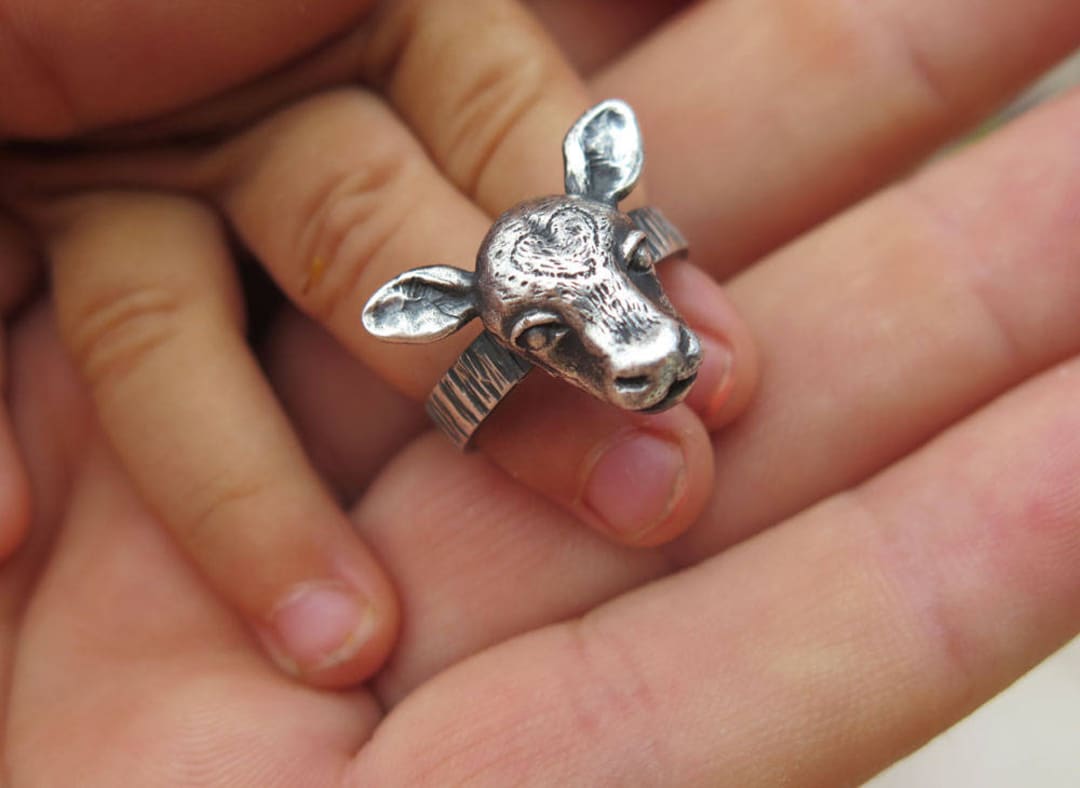 Vegan Silver Ring, Calf Silver Ring, Vegan Ring, Vegan Jewelry, Vegan ...