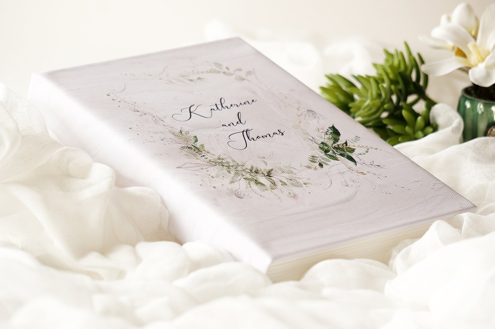 Floral Wedding Guest Book Greenery Wedding Guest Book - Etsy