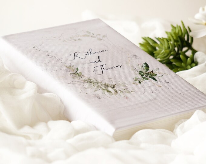 Floral Wedding Guest Book Greenery Wedding Guest Book - Etsy