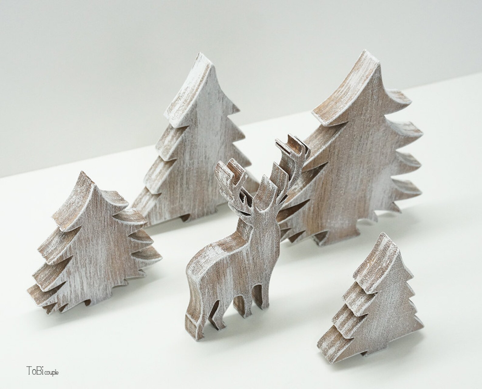 Christmas Decorations Rustic Wooden Trees Rustic Christmas - Etsy