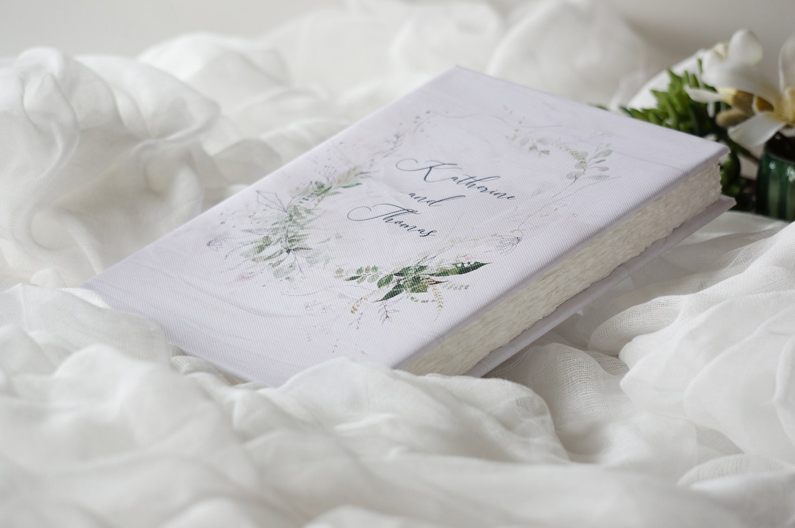 Floral Wedding Guest Book Greenery Wedding Guest Book - Etsy