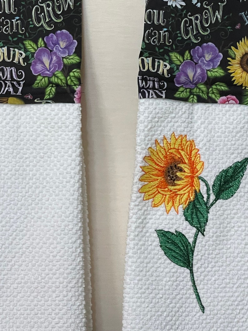 Sunflower Kitchen Boa, Baking Kitchen Boa, Cooking Apron, Floral Towel ...