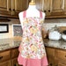Vintage-inspired Red Chickens Apron, Playful Ladies Pinny, Reversible ...