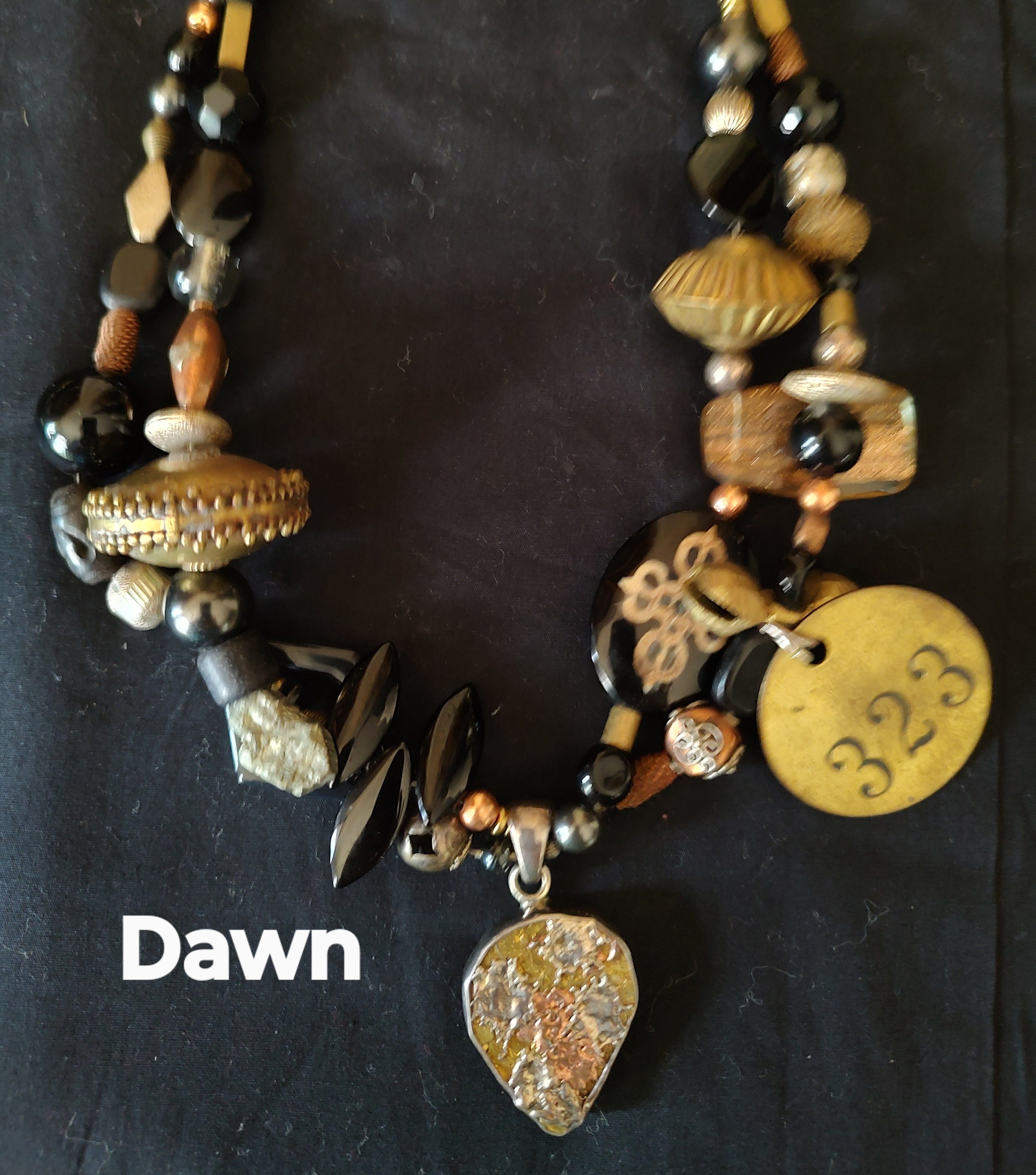 Custom Designer Mixed Metal Wearable Art. Boho Chic. Statement Necklace ...
