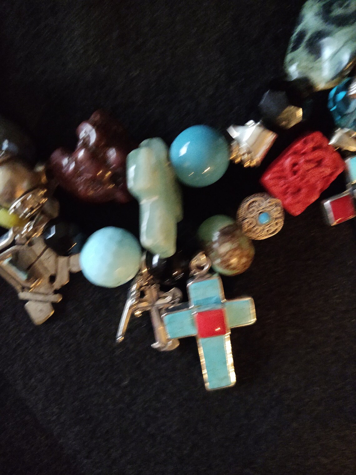 Multi Stone Necklace. Wearable Art. Designer Gemstone Jewelry. - Etsy