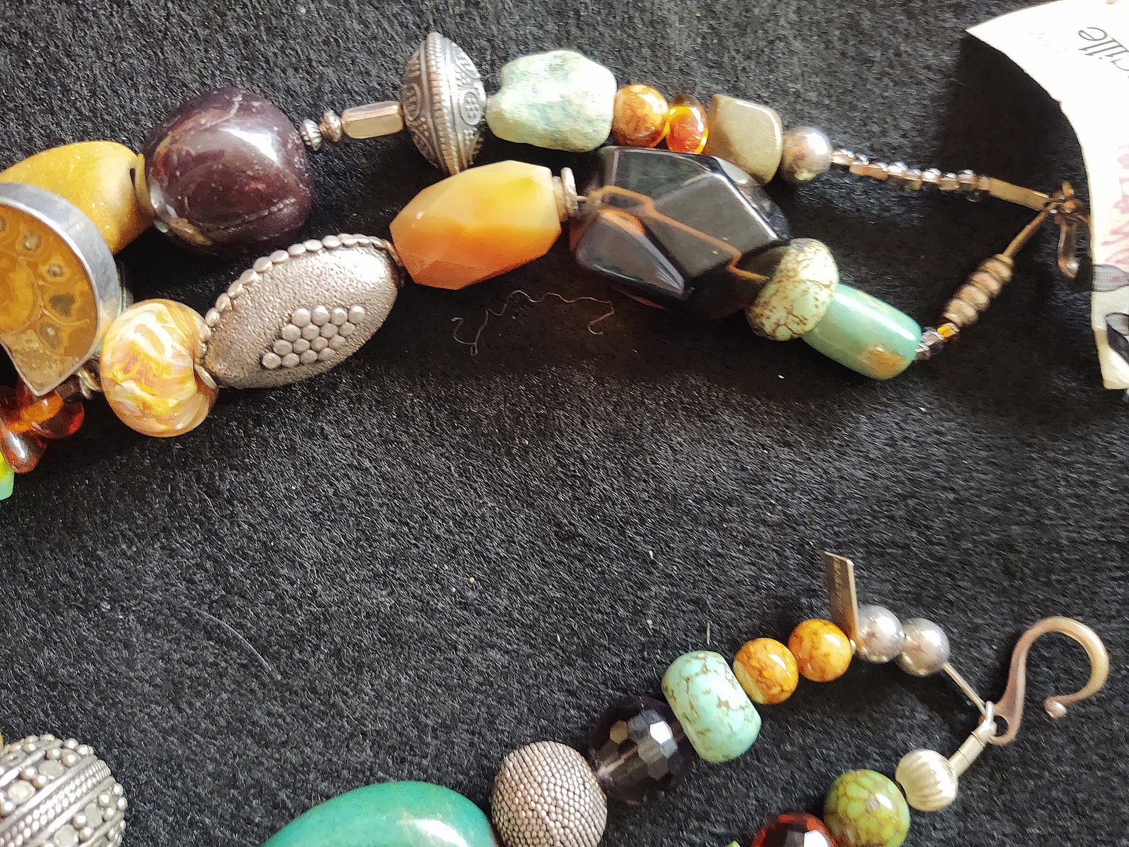 Beaded Necklace. Custom Designer Turquoise One of A Kind Neck Art ...