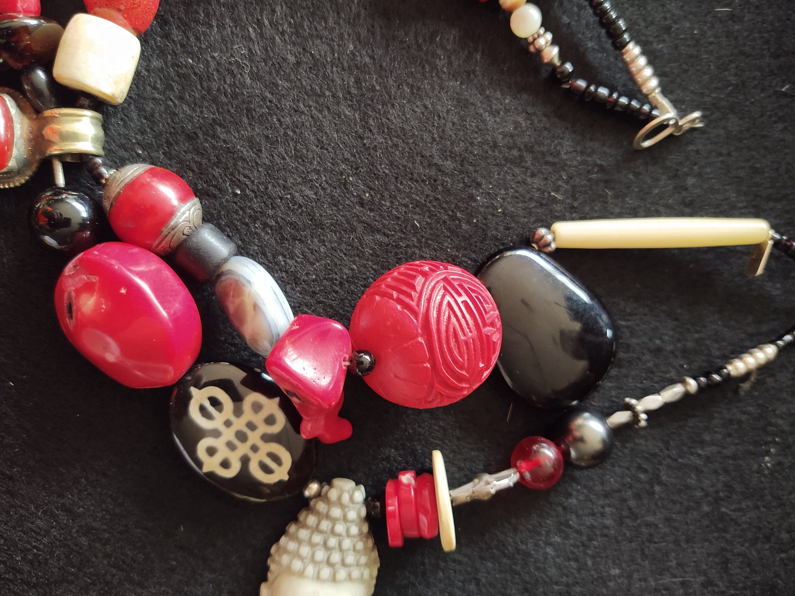 Custom One of A Kind Buddha Necklace. Coral Jewelry. Zen. Designer ...