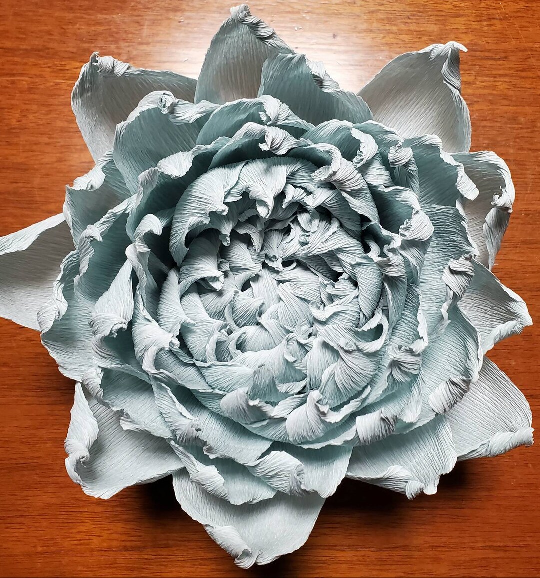 Custom Order Hanging Crepe Paper Flower Small Baby Blue Sky Blue Powder ...