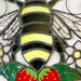 Stained Glass - Bee With Strawberries - Etsy