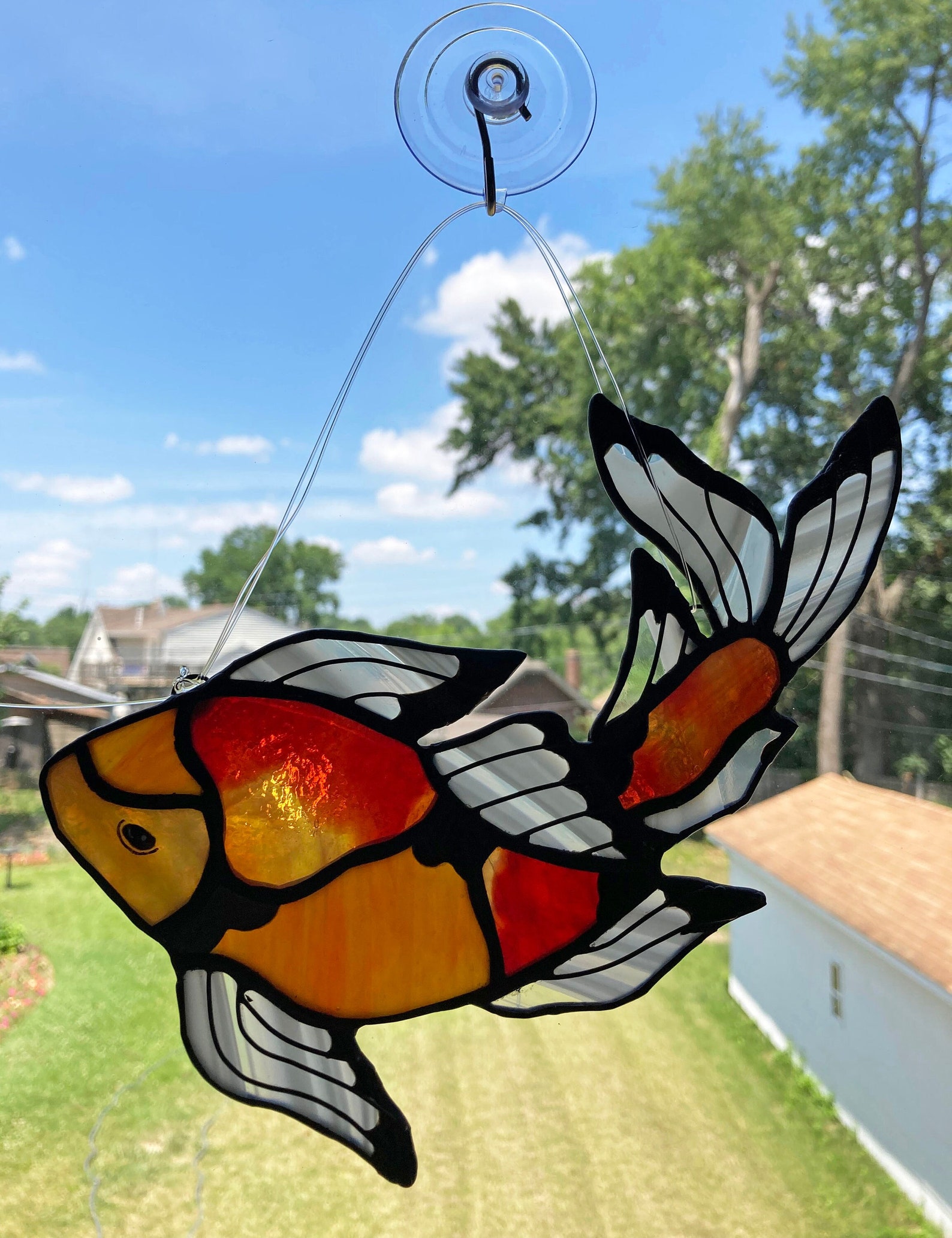 Stained Glass - Koi Fish Suncatcher - Etsy