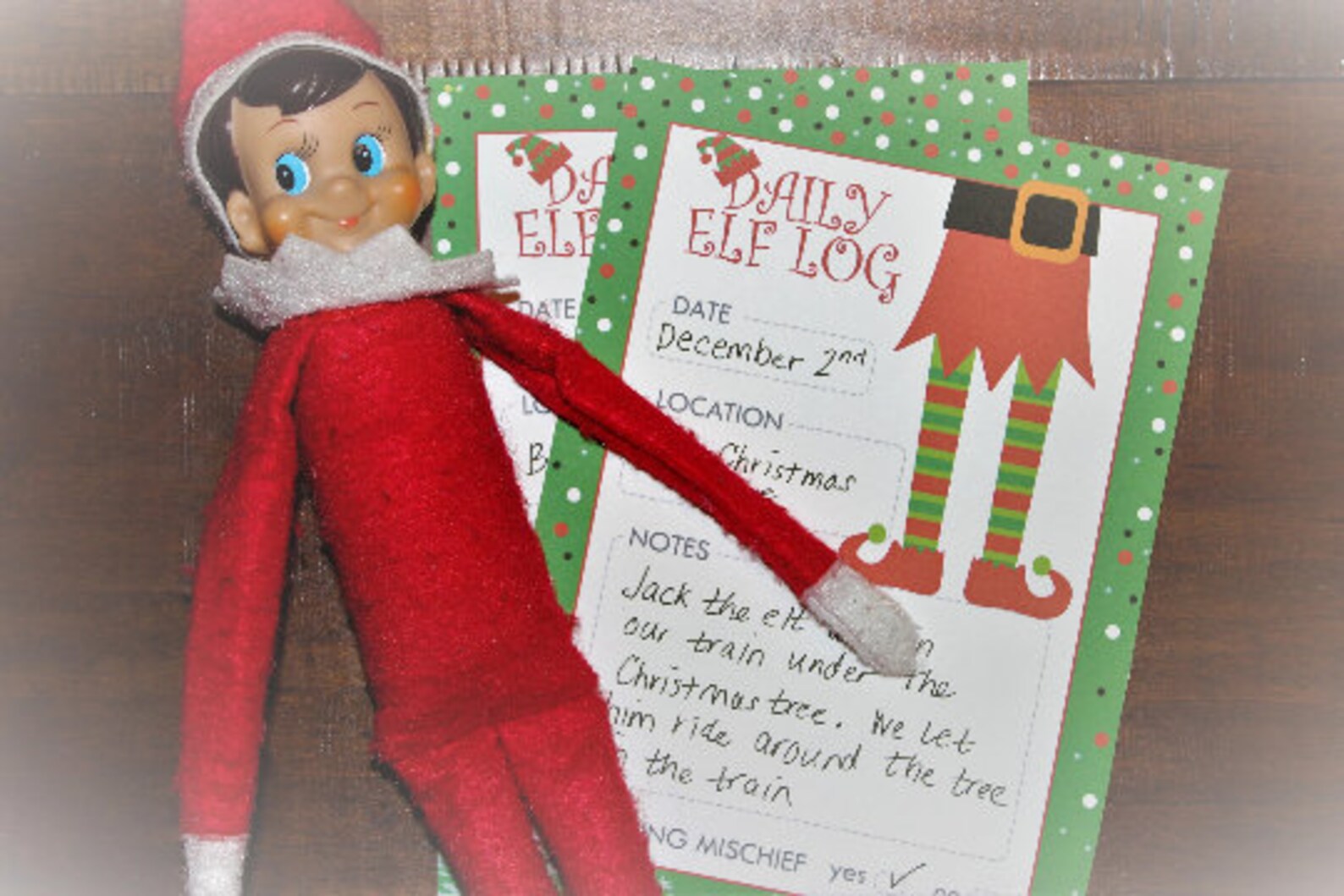 Elf Printable, Daily Log Printable, Elf Daily Log, Christmas Elf Ideas ...