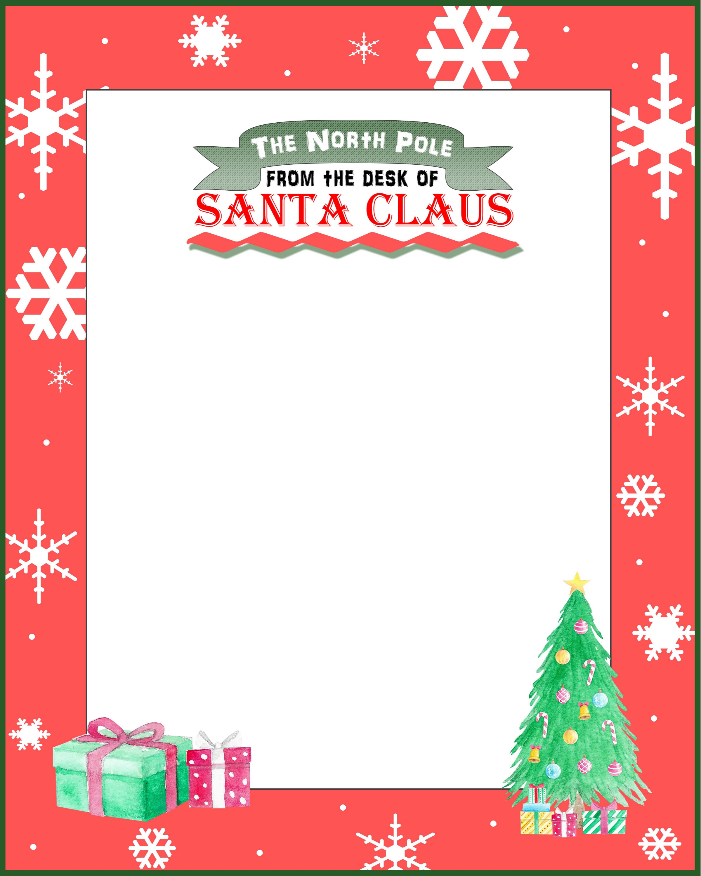 Santa Letter Template, Letter From Santa Template, Santa Claus Letter ...