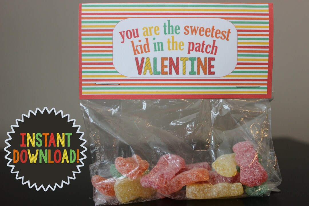 Printable Valentine Treat Bag Toppers, Classroom Favors (PDF) - Etsy