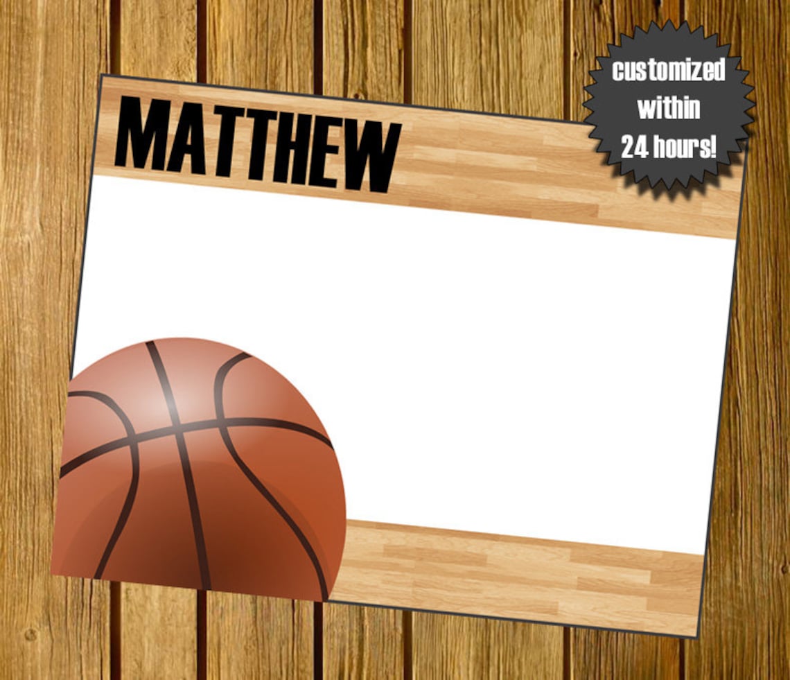 Printable Stationery Basketball Personal Stationery | Etsy