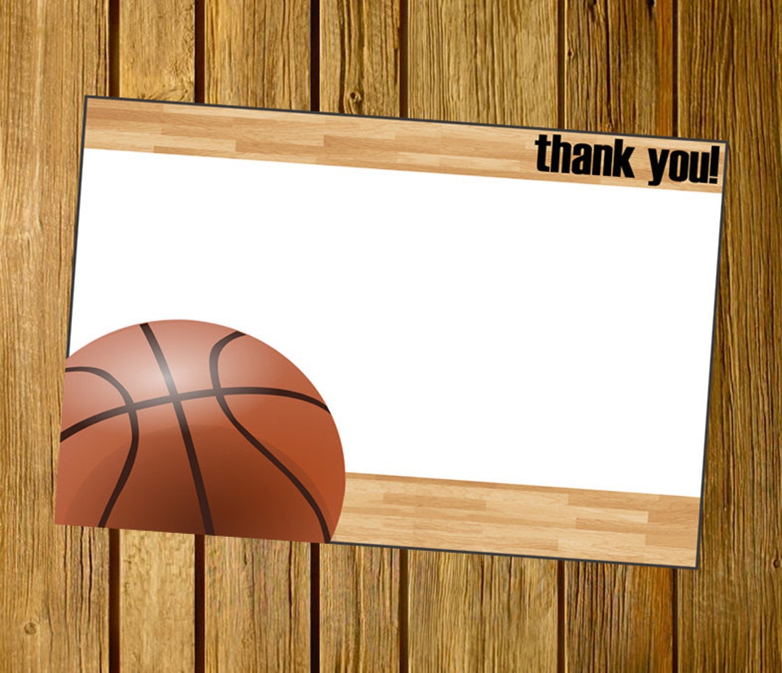Invitation de basket-ball, carte de remerciement de Basketball ...