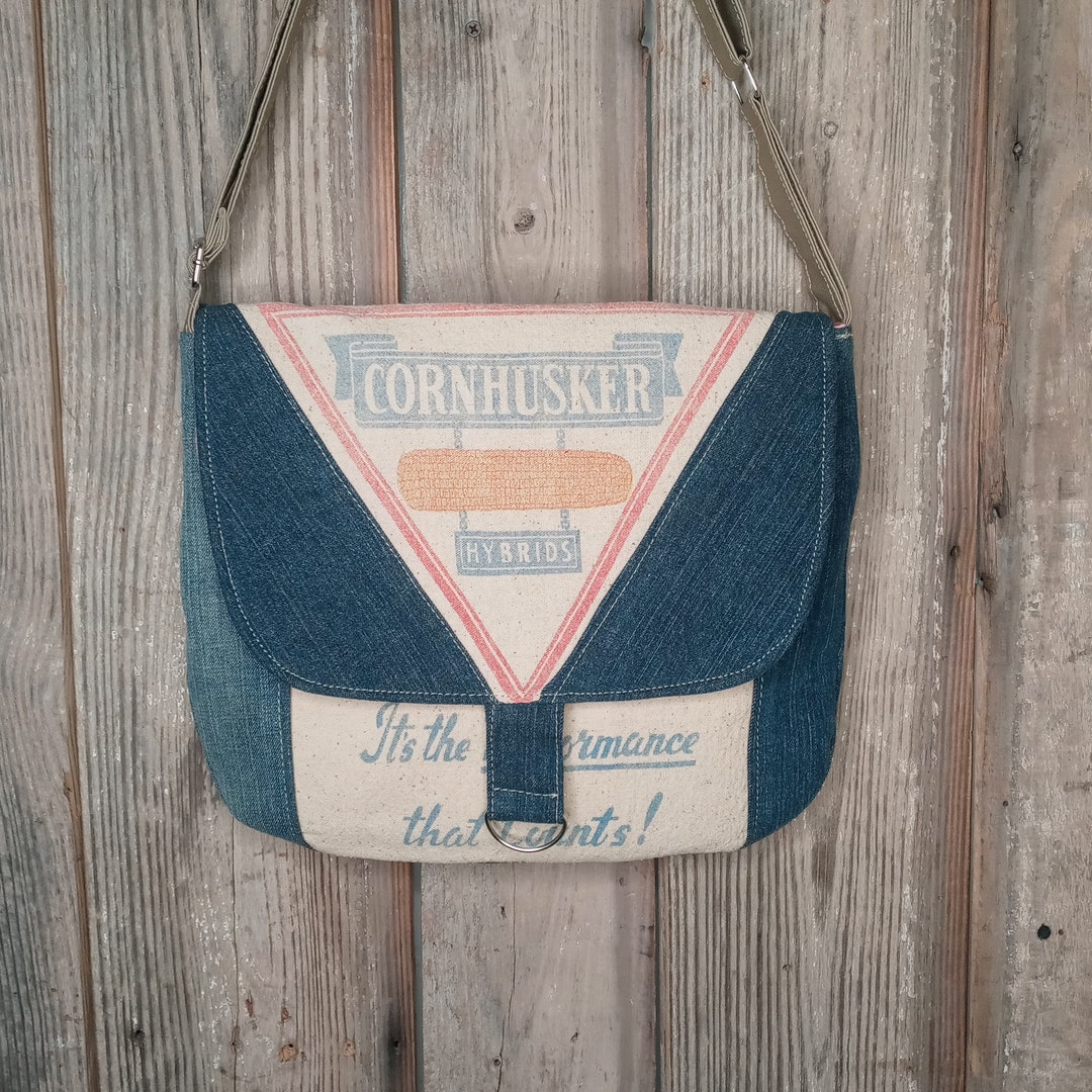 Vintage Cornhusker Hybrids Seed Corn Sack Recreated Messenger - Etsy