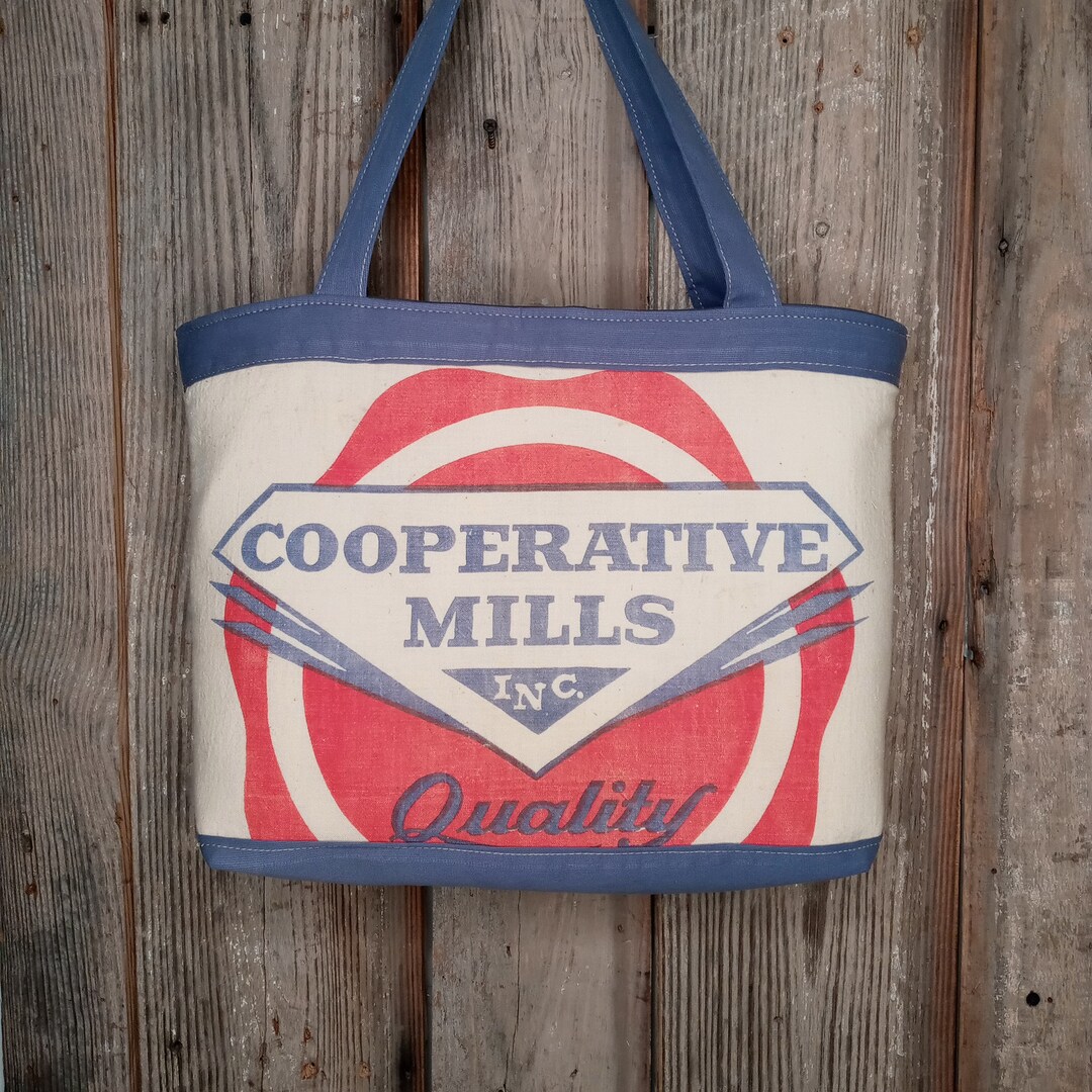 Vintage Cooperative Mills Feed Sack Upcycled Market Bag - Etsy