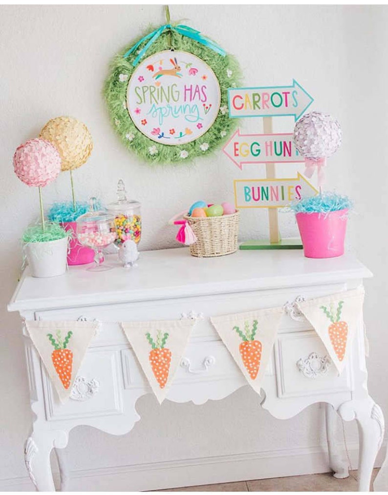 Carrot Banner, Carrot Garland Pennant Carrot Bunting Easter Carrots ...