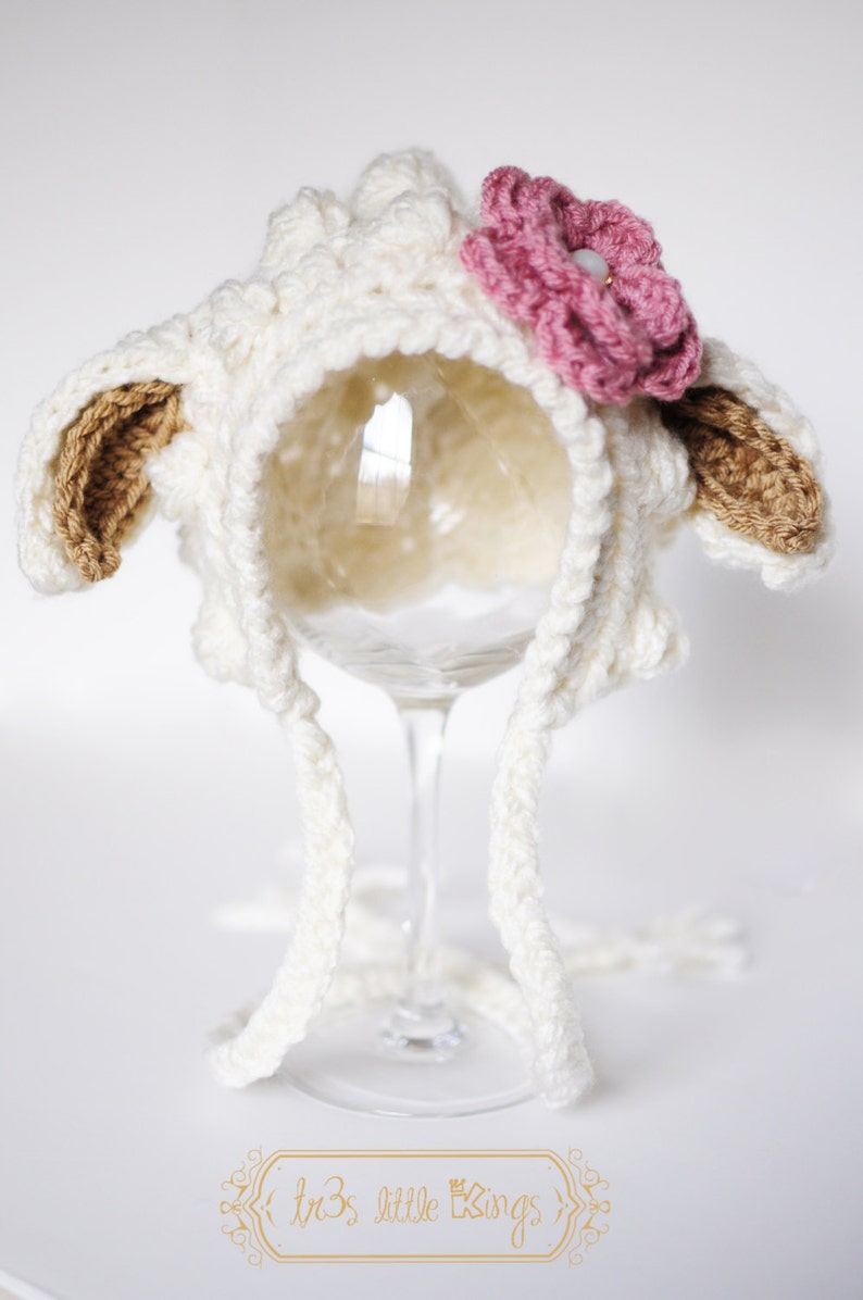 Lamb Bonnet Baby Girl or Boy,easter Baby Hat, Easter Photo Props With ...