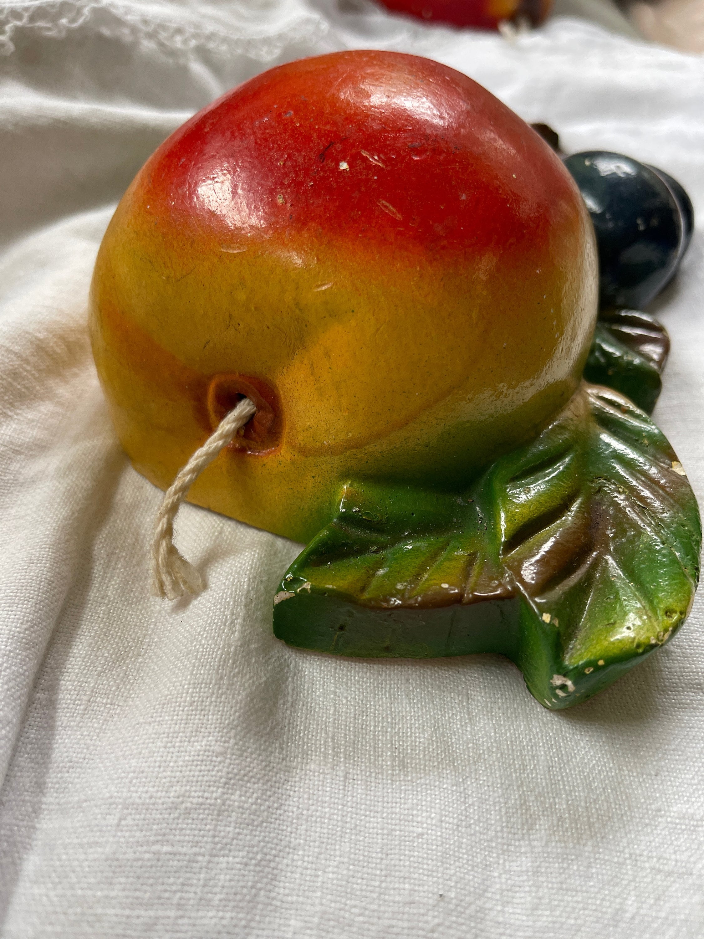 Chalkware Pear Fruit String Holder Wall Decor - Etsy