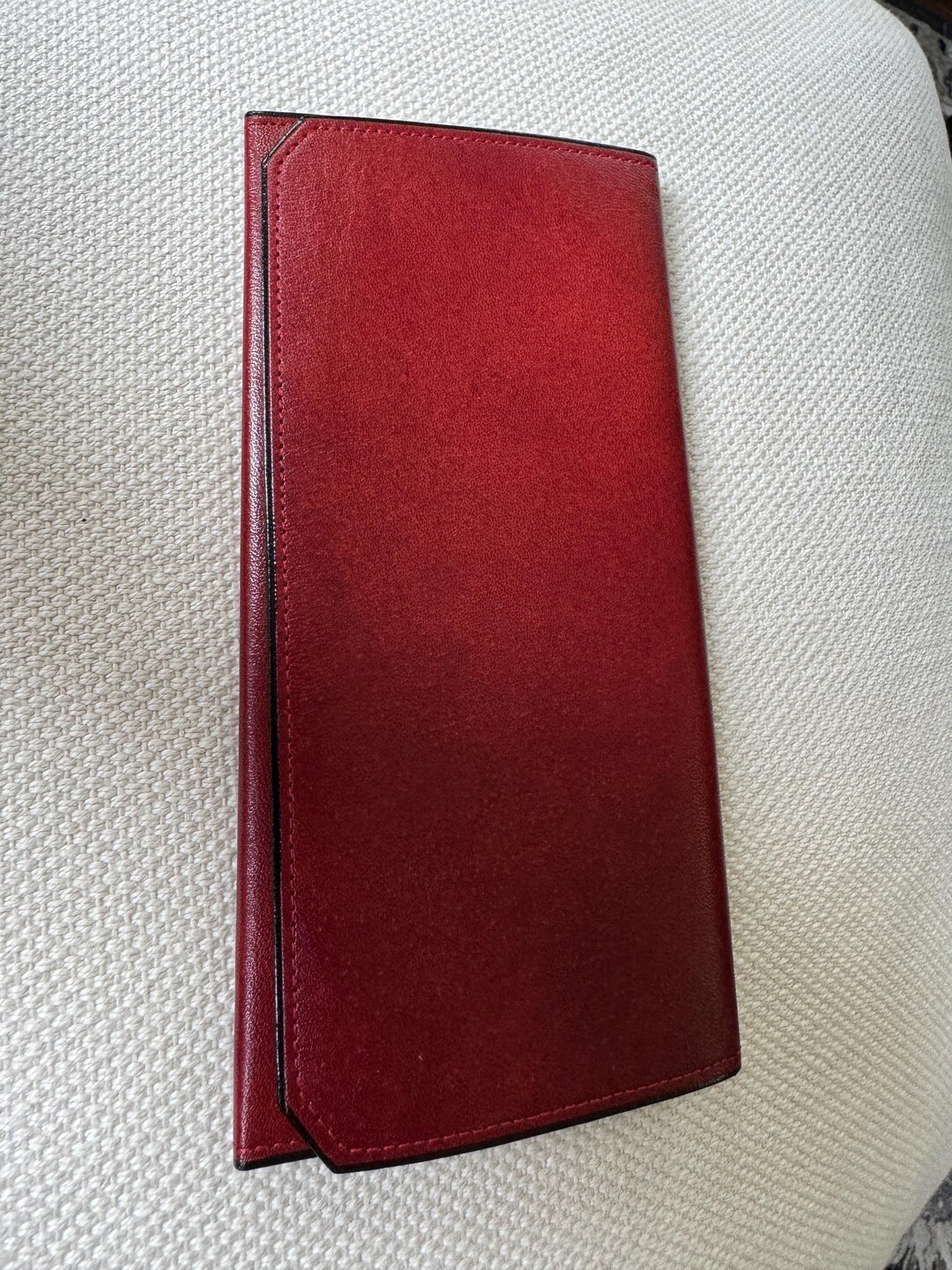 Unused Swank Mens Wallet Red Leather Long Bill Style - Etsy