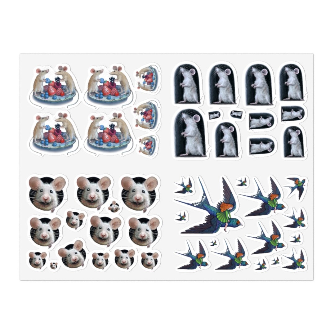 Mouse Sticker Set, Mice Sticker Sheets - Etsy