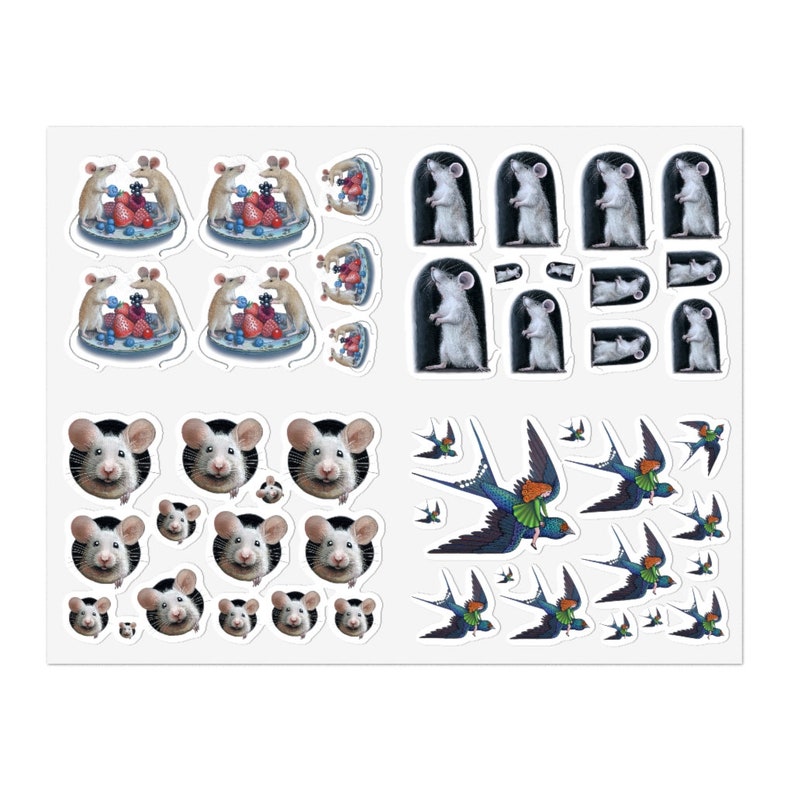 Mouse Sticker Set, Mice Sticker Sheets - Etsy