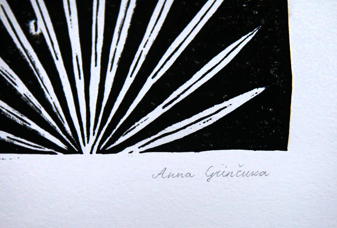 Large Linocut Print Big Linocut Print Tree of Life Print | Etsy