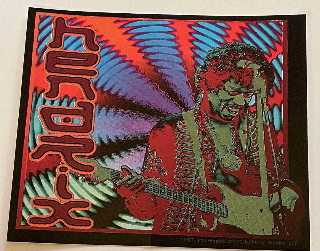 Jimi Hendrix Sound Waves Sticker - Etsy