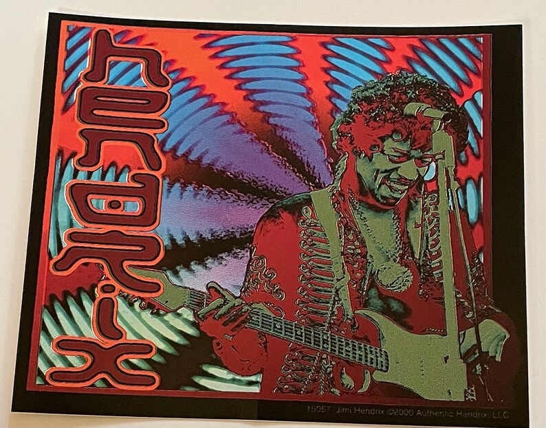 Jimi Hendrix Sound Waves Sticker - Etsy