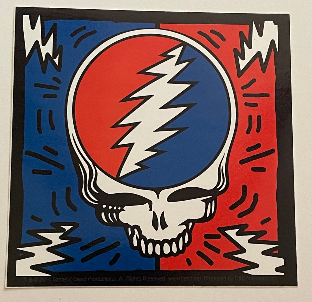 Grateful Dead Steal Your Face Bolts Sticker - Etsy