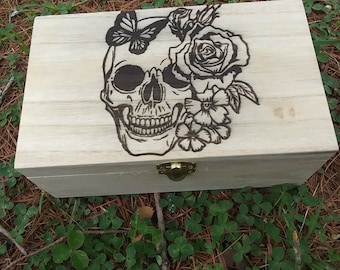Wooden Skull Box - Etsy