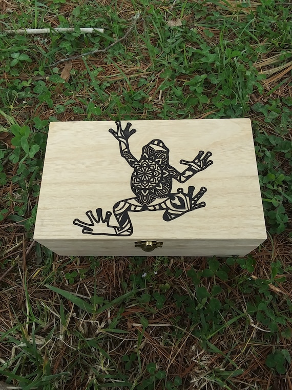 Tree Frog Trinket Box Memorial Storage Box Frog Engraved | Etsy