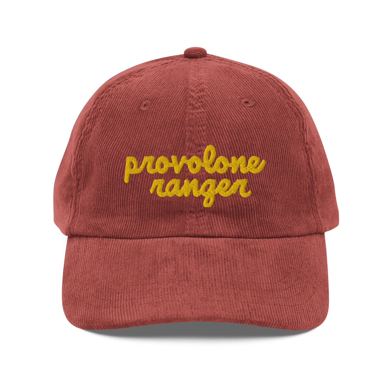 Provolone Ranger Vintage Corduroy Dad Hat, Funny Hat for Cheese Lovers ...