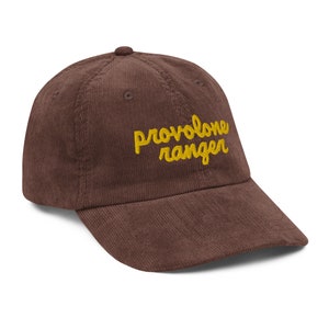 Provolone Ranger Vintage Corduroy Dad Hat, Funny Hat for Cheese Lovers ...