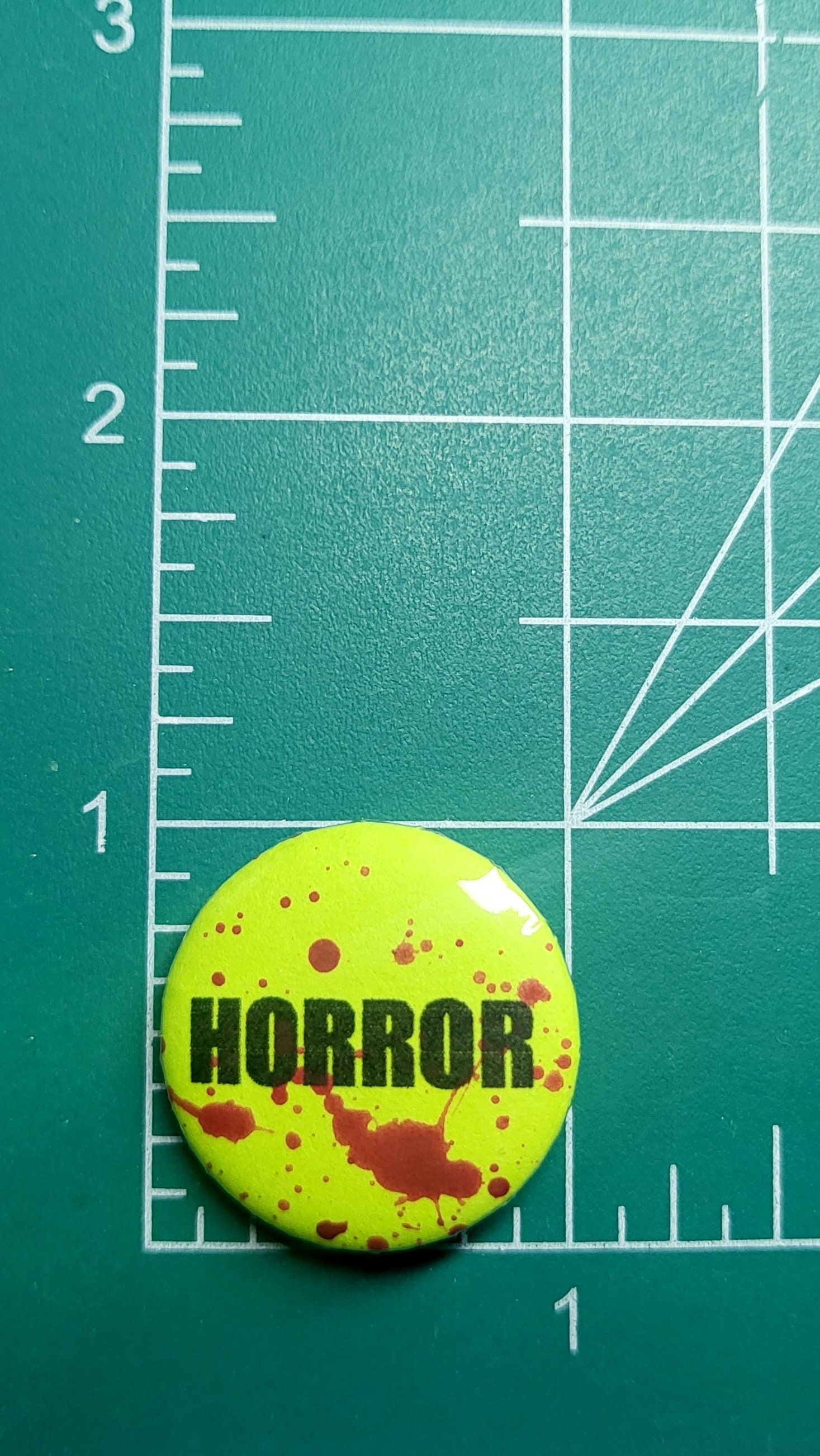 Painted Blood Splatter Horror Video Store Pins Round Pinback - Etsy