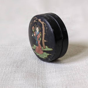 Vintage Japanese Pill Box Miniature Box Miniature Art Woman - Etsy
