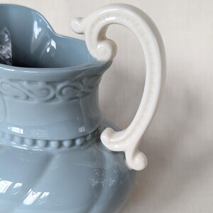 Vintage Lenox Porcelain Milk Pitcher Creamer in Celadon Blue With White ...