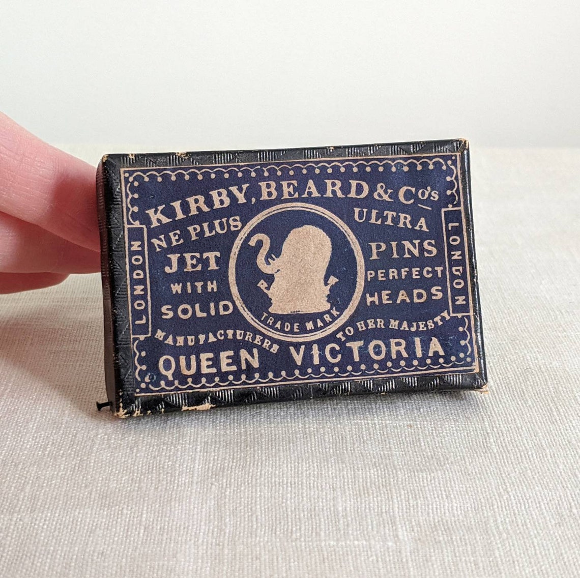 Antique Kirby Beard & Co Queen Victoria Jet Pins in Box - Etsy