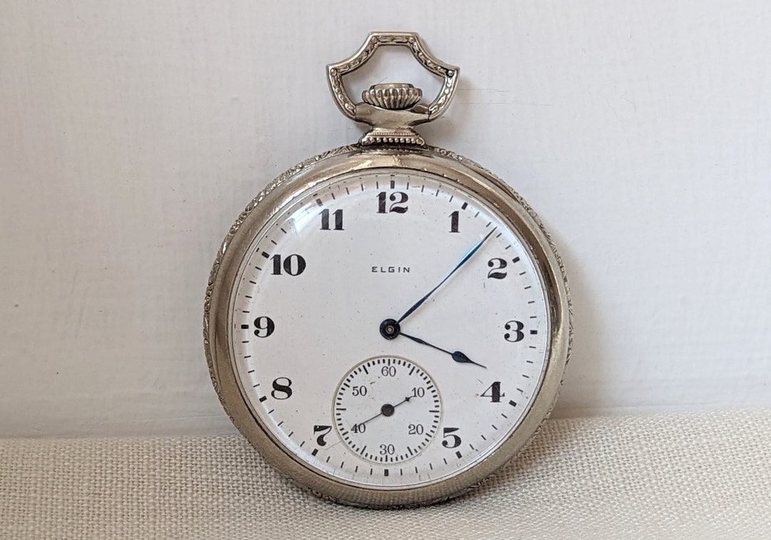 Antique Elgin Men's Pocket Watch With Sub Seconds Dial, Vintage Elgin ...