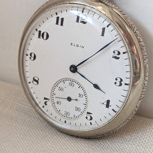 Antique Elgin Men's Pocket Watch With Sub Seconds Dial, Vintage Elgin ...