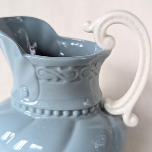 Vintage Lenox Porcelain Milk Pitcher Creamer in Celadon Blue With White ...