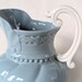 Vintage Lenox Porcelain Milk Pitcher Creamer in Celadon Blue With White ...
