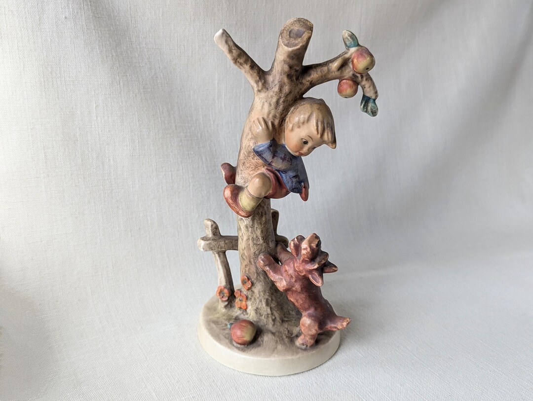Vintage Hummel Figurine "culprits" Boy on Tree With Dog, Collectible ...